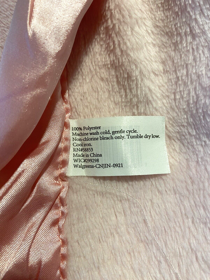 Walgreens Pink Super Ultra Soft Baby Blanket Satin Trim Security Lovey ...