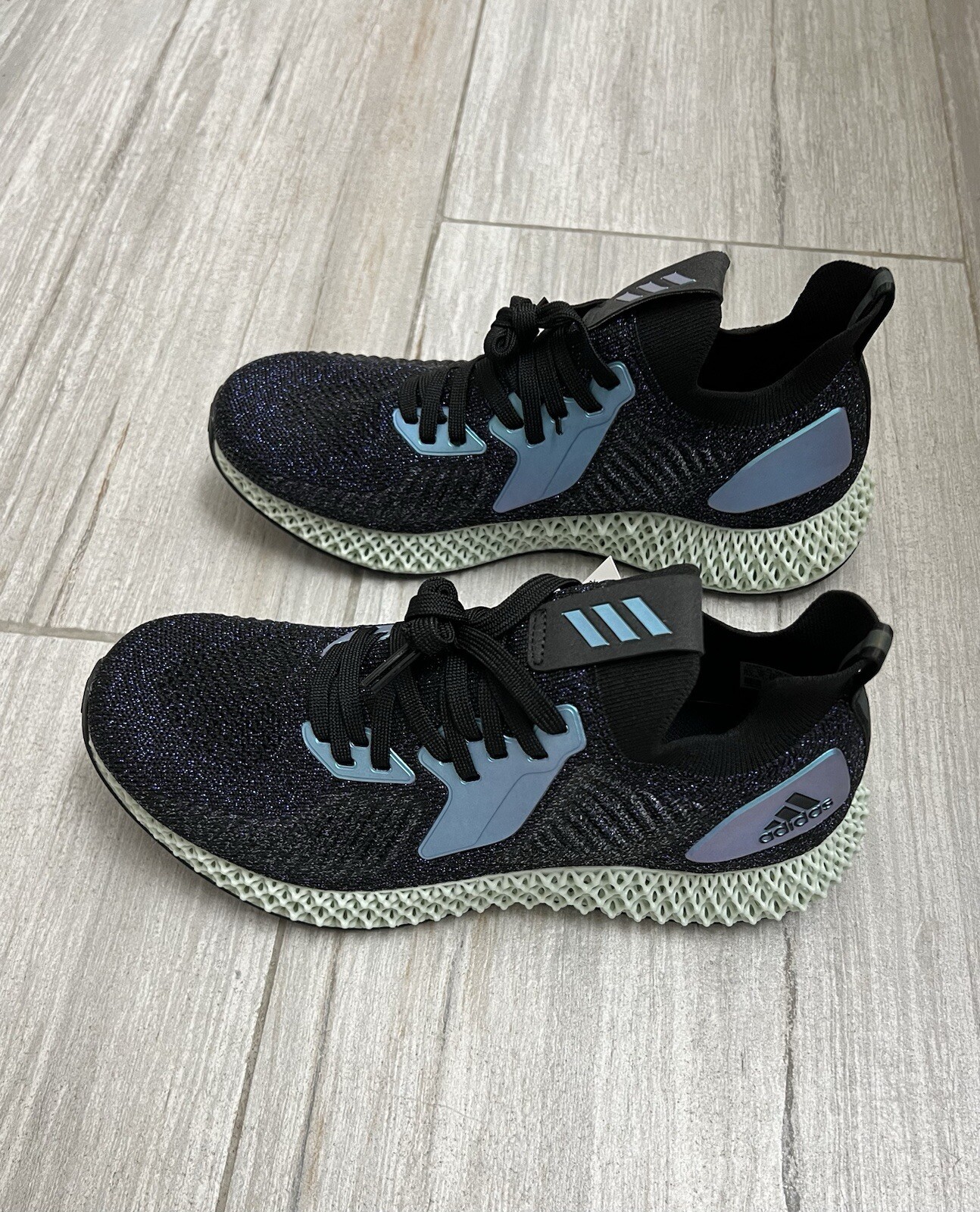 Adidas Alphaedge 4D Core Gravity Sneakers Black Blue FV6106 Men’s Size ...
