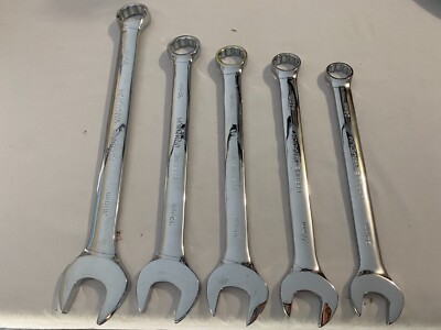 Set of 5 New Combination Wrenches 36, 32, 30, 27 and 24mm. Chrome ...