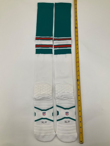 MIAMI DOLPHINS TEAM ISSUED NIKE THROWBACK NFL GAME SOCKS BRAND NEW SIZE ...