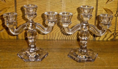 Pair Of Westmoreland Glass 3 Light Toy Candelabras - 4 1/2" | eBay