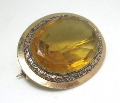 10K Yellow Gold and Amber Pin 8.7 grams 1 1/4” x 1” | eBay