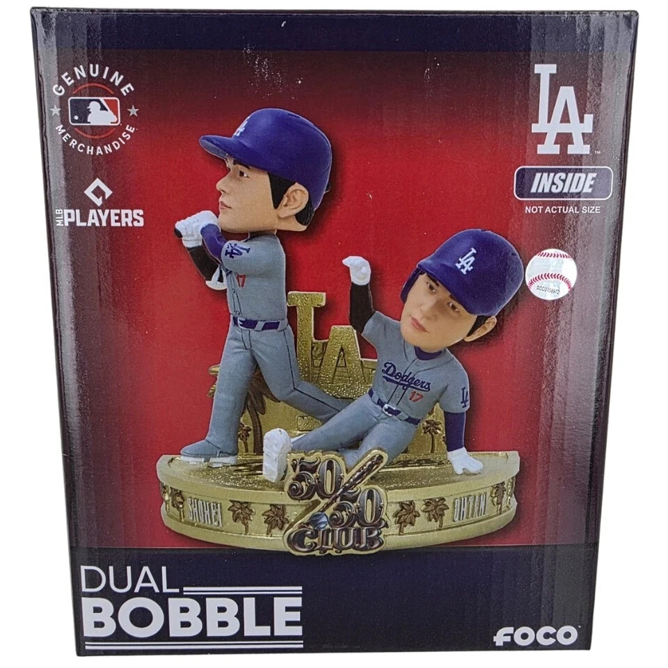 Shohei Ohtani 50/50 Club 5" Hitting & Running Dual Bobblehead Bobble ...