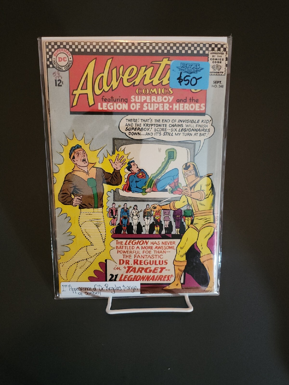 Adventure Comics #348 (DC 1966) 1st Appearance Dr. Regulus - Origin of ...