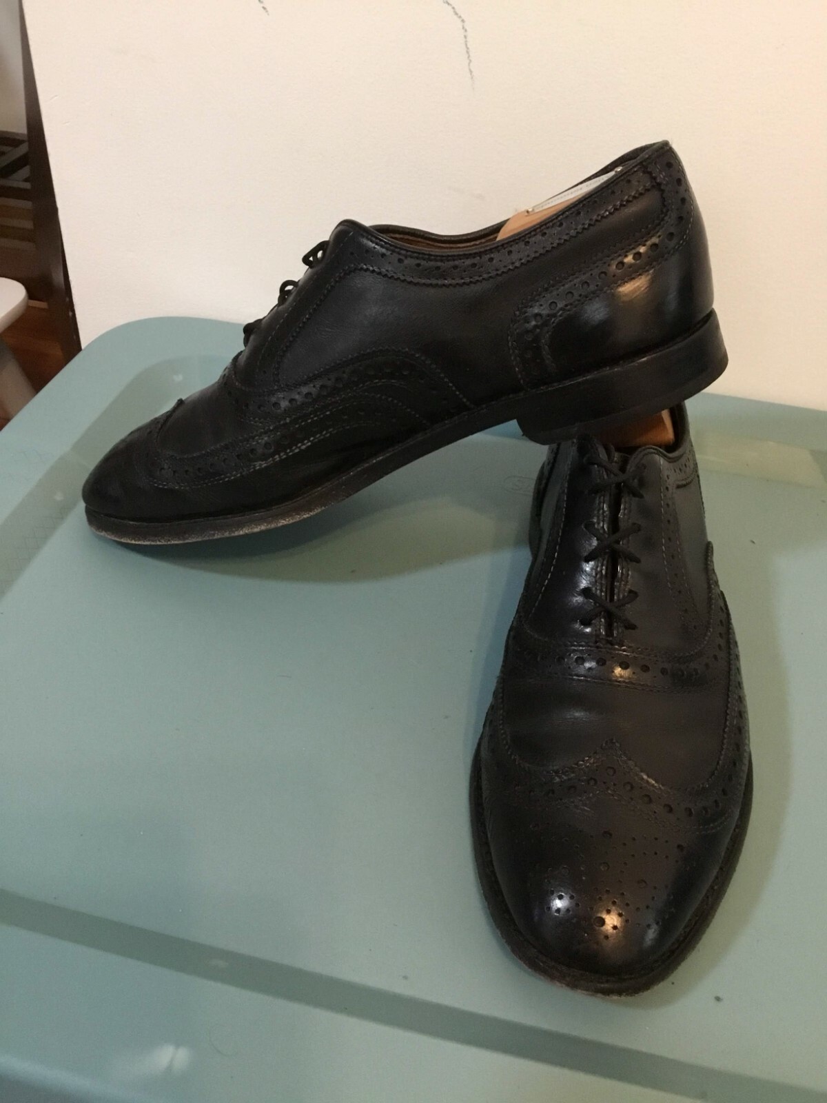 Allen Edmonds 6205 McAllister Wingtip Oxford Black Si… - Gem