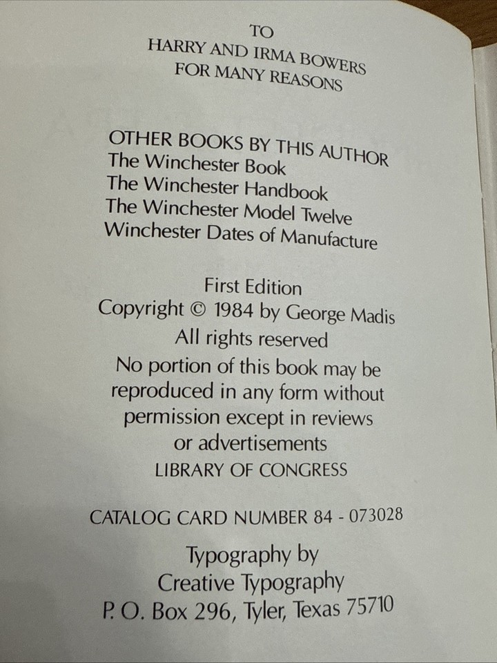 The Winchester Era 1 of 1000 George Madis Signed 1st Edition HC 1984 | eBay