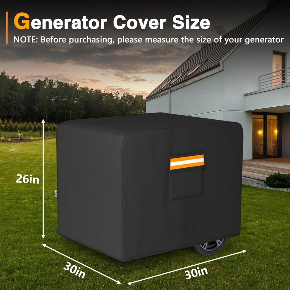 1Pc Generator Cover for Most Generators 6000-11000 Watt 30”L x 30”W x ...