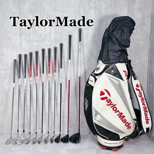 TaylorMade Men's Golf Club Set 12 pcs Caddy Bag Driver Wood Hybrids ...