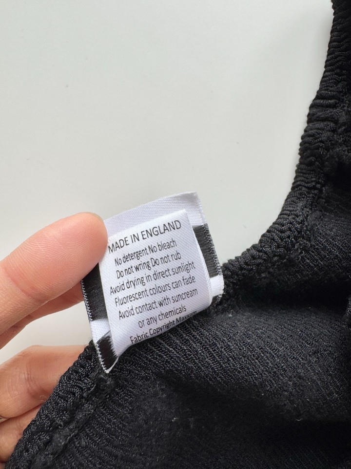 HUNZA G Grace Black Stretch Crinkled Finish Off Shoulder Bodycon Dress ...