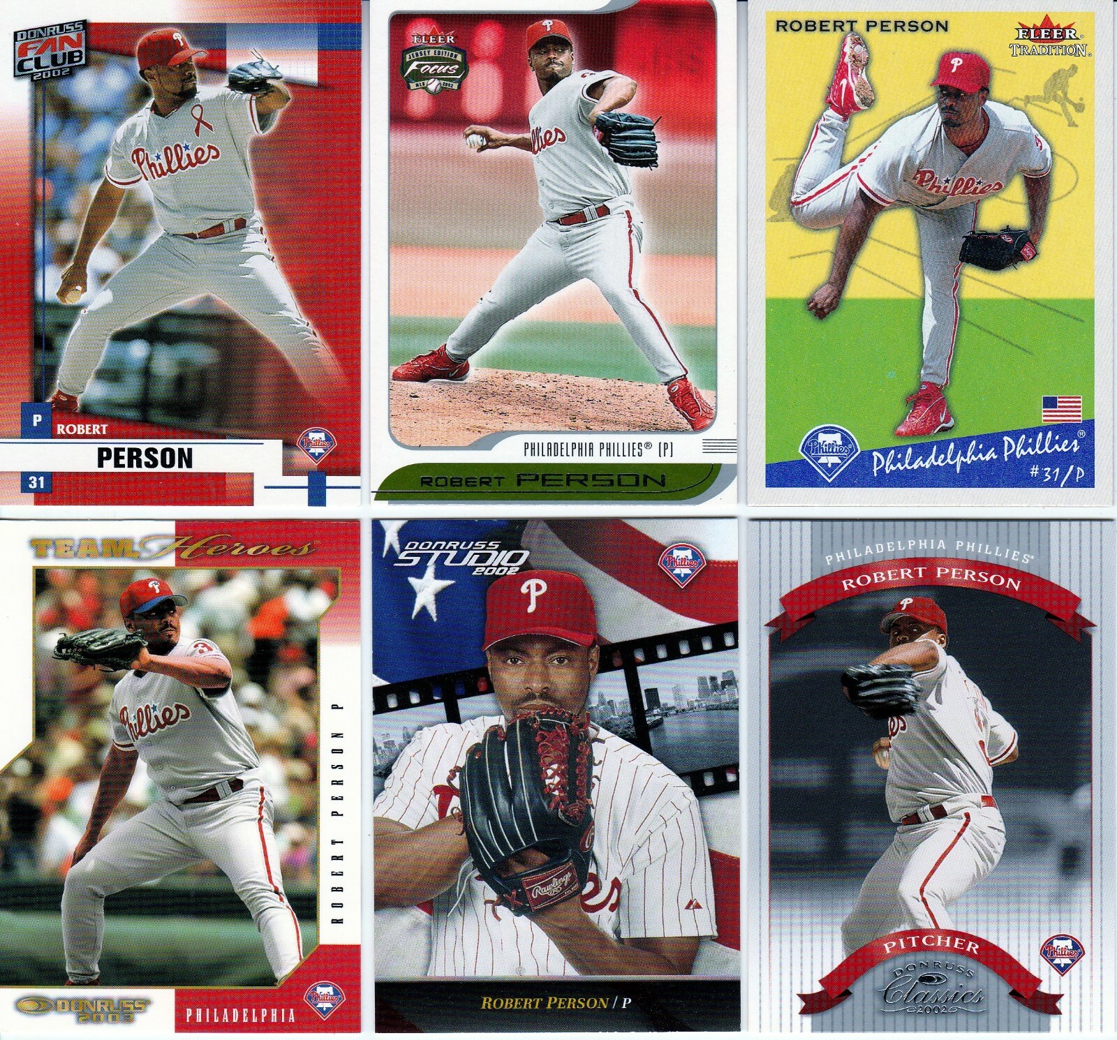 ⚾ 20 different ROBERT PERSON card lot RC 1996 - 2002 Mets Phillies | eBay