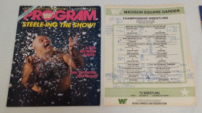 1986 WWF Wrestling Arena Program House Show MSG Match Sheet #138 Garden ...