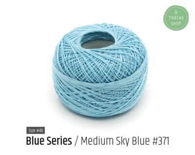 New Cotton Thread Size #40 - Medium Sky Blue #371 - Blue Series - VENUS ...