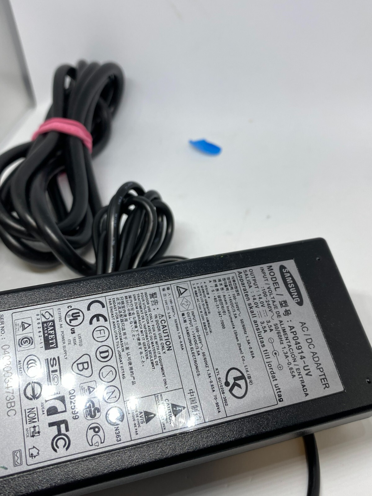 Genuine Samsung Laptop Charger Model AP04914-UV 240v 60Hz 1.3A | eBay