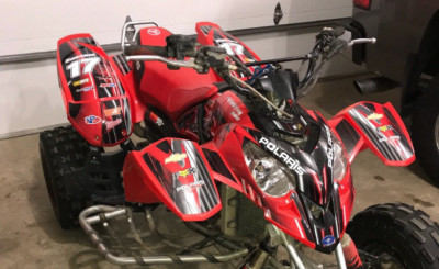Polaris Predator 500 graphics racing decal sticker kit NO3333 Red | eBay