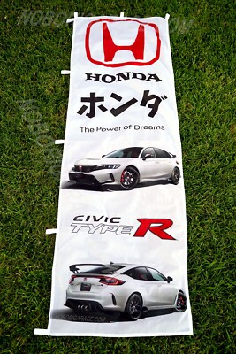 Honda Civic Type R FL5 JDM Nobori Banner Flag Garage Sign | eBay