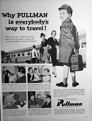 Vintage 1940 Pullman Rail Car Ephemera Wall Art Decor | eBay