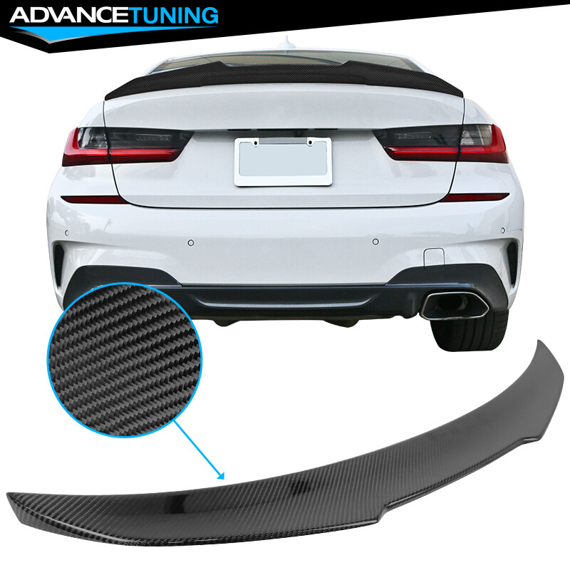 Fits 19-24 BMW G20 3-Series Sedan V Style Real Carbon Fiber Trunk ...