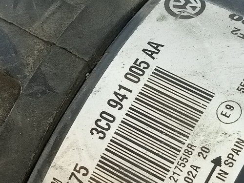 3C0941005AA LEFT HEADLIGHT / E1-B6-50-1 / 2436187 FOR VOLKSWAGEN PASSAT ...