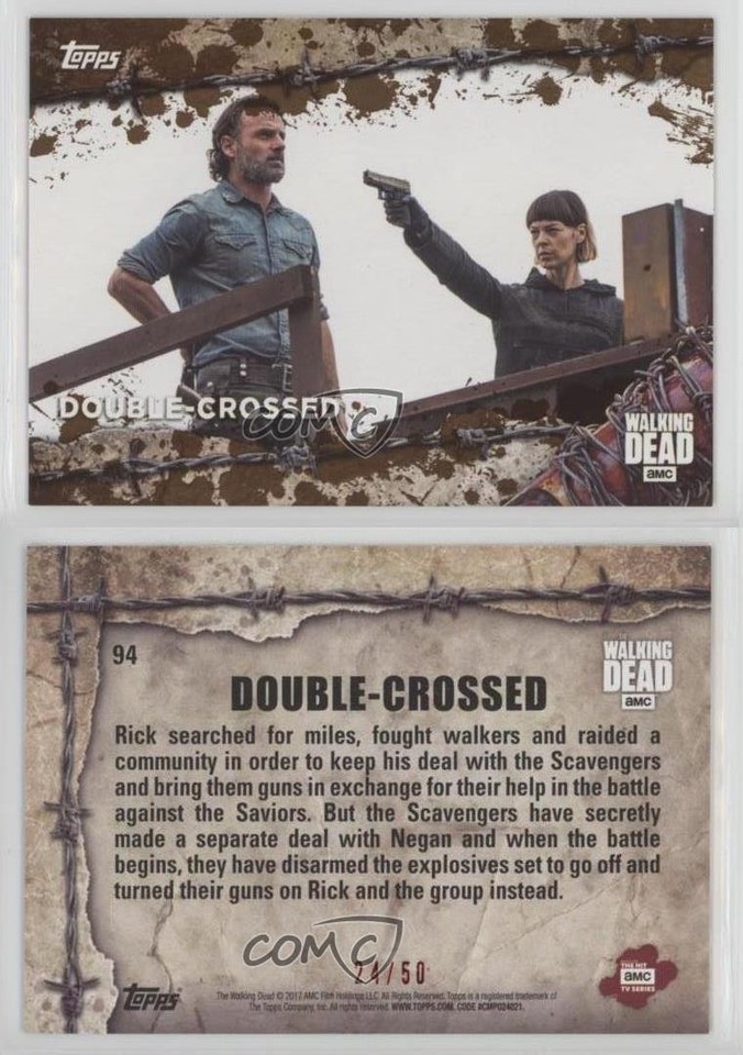 2017 Topps The Walking Dead Season 7 Mud 24/50 Double-Crossed #94 3j2 ...