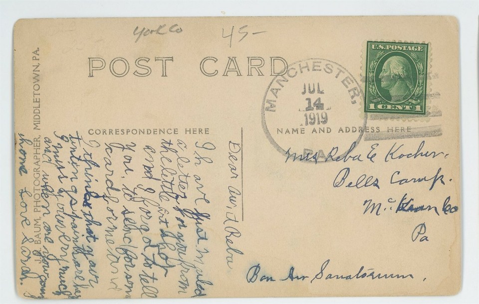 RPPC Cold Springs Park Trolley MANCHESTER PA York County Real Photo ...