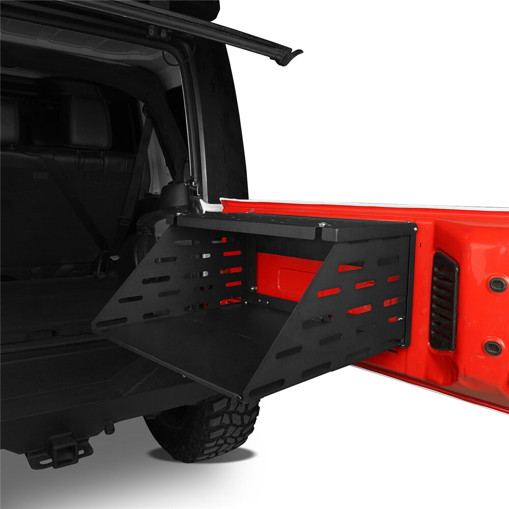 2-Tier Tailgate Table Foldable Storage Shelf fit Jeep Wrangler 2007 ...