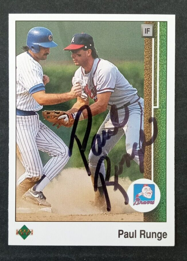 1989 Upper Deck SIGNED: Paul Runge, BRAVES #55 | eBay