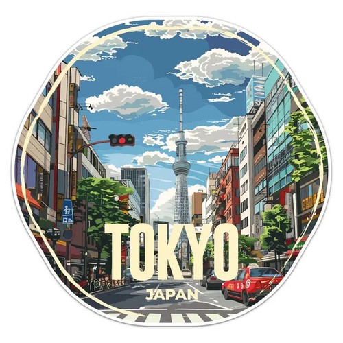 Tokyo Japan Sticker – City Travel Souvenir Vinyl Decal for Car or ...