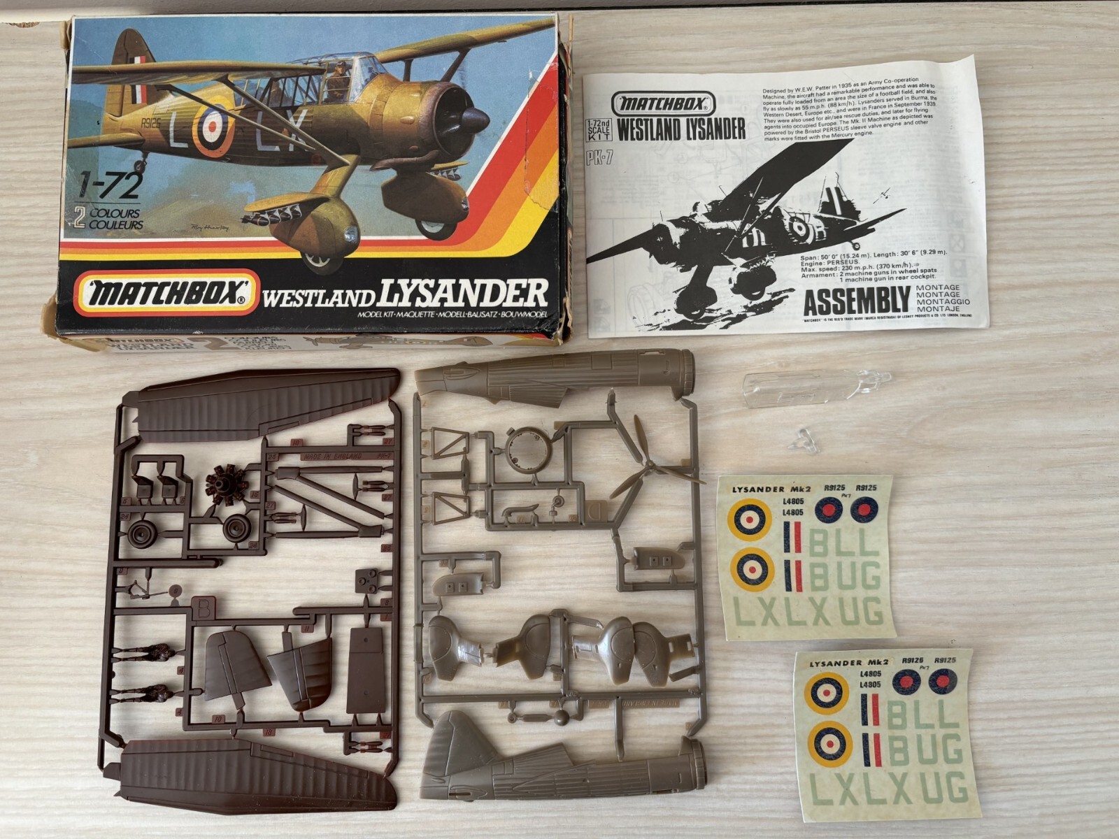 Matchbox Westland Lysander Kit 1/72 Scale Model Kit New Old Stock ...
