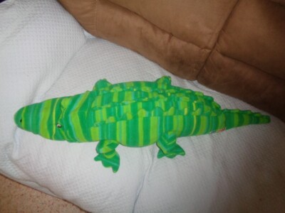 Alligator Green Stripe Microbead B*POSH LG 32" Plush Stuffed Animal ...
