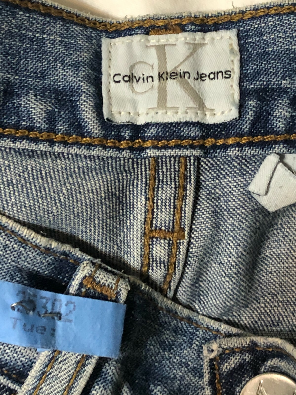 Calvin Klein Sandblast 2503357 Blue Cotton Denim Jeans Size S 4 L 31 | eBay