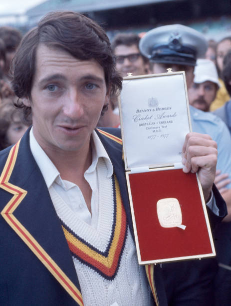 Derek Randall Man Of The Match 1977 Centenary Test Old Cricket Photo ...