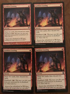 Faithless Looting X4 Mixed Sets Moderate Play MTG | eBay