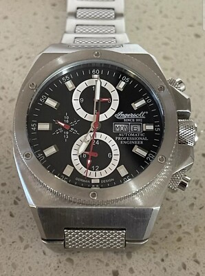 Ingersoll IN1612 Automatic Professional Engineer 45mm Wristwatch 20 ATM ...