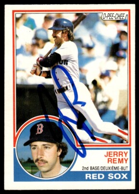 1983 O-Pee-Chee Jerry Remy Auto Boston Red Sox #295 COA OPC Card Signed ...