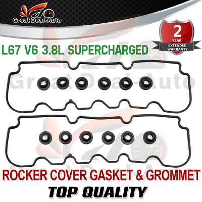 2 x COMMODORE 3.8 L67 V6 ROCKER COVER GASKET VN VP VR VS VT VX VY ...
