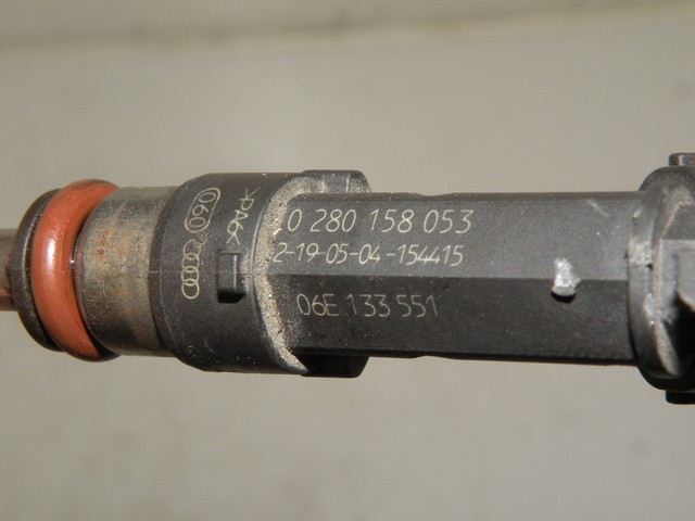 Audi A6 C6 Fuel Injector Set Kit 0280158053 2.4 Petrol 130kw 2006 for ...