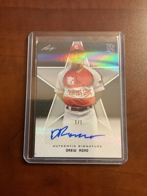 2019 Leaf Perfect Game Bonus Box Drew Romo Black Game Day SHIMMER True ...