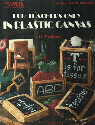 FOR TEACHERS ONLY TISSUE COVER COASTERS & MORE PLASTIC CANVAS PATTERN ...