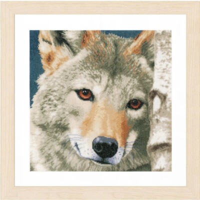 Diy Needlepoint Cross Stitch "Wolf" Embroidery Kit Unprinted Сanvas ...