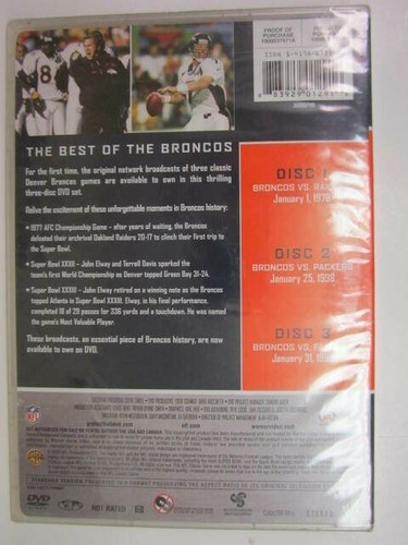 NFL Greatest Games Series: Denver Broncos 3 Greatest Games (DVD, 2008 ...