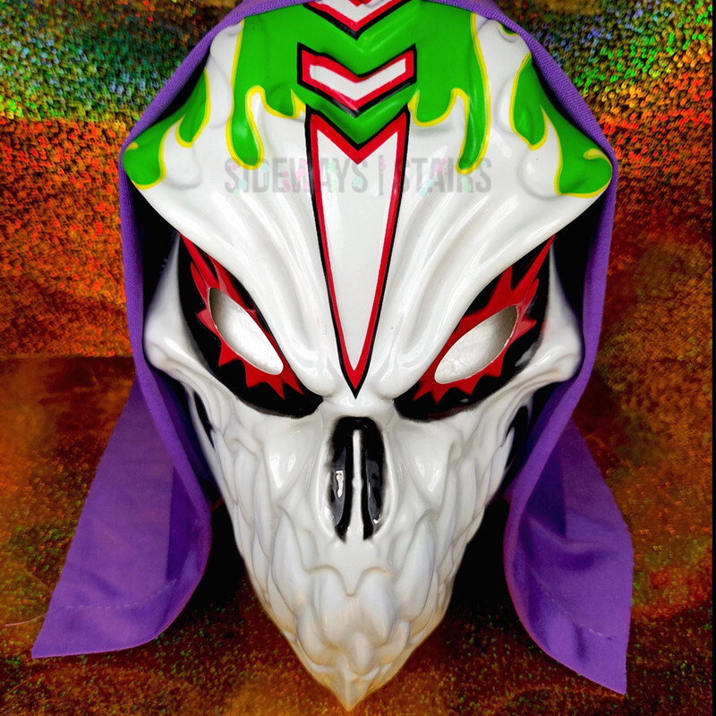 GRAVE DIGGER SKULL MASK hooded pvc purple hood reaper Monster Jam ...