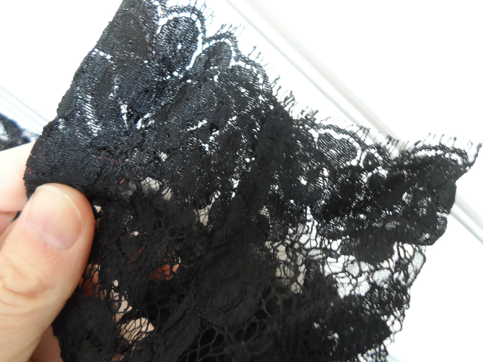 Vintage Ora Feder Black Lace Sheer Open Front Peignoi… - Gem