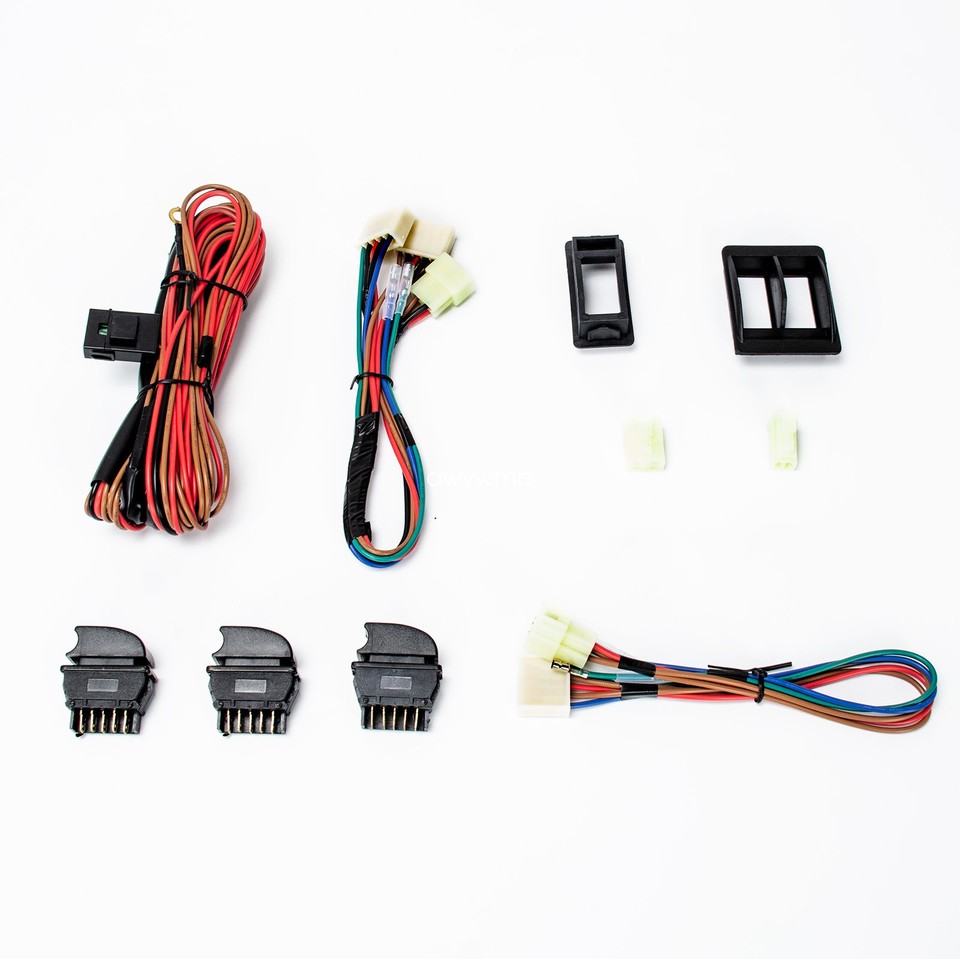12V Universal Power Window Switch Kit, Wiring Harness Kit for 2 Door ...