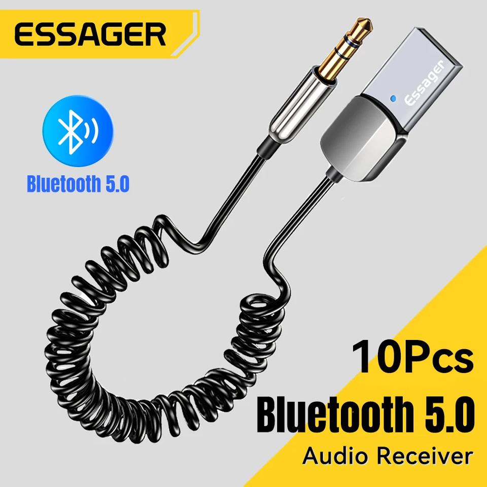 10Pcs USB Bluetooth Aux Adapter Dongle USB to 3.5Mm Jack Audio Wireless ...