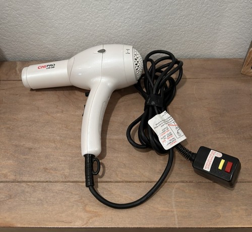 CHI PRO LOW EMF Professional Hair Dryer Pearl White 1500w Model GF8157 ...