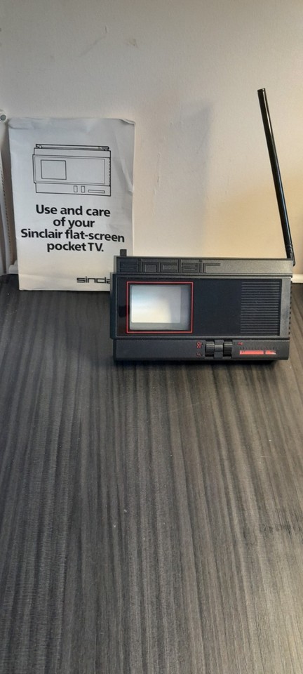 Sinclair Portable Flat Screen Pocket TV Handheld, Untested, No Battery ...