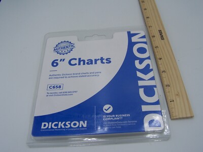 DICKSON C658 Circular Chart, 6" 152mm Diameter, 24 hour rotation 0-100 ...