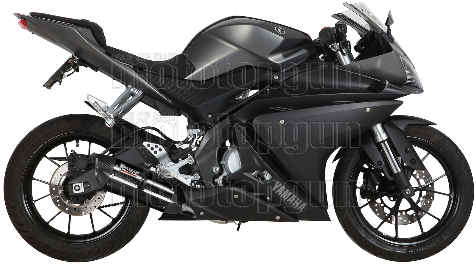 MIVV FULL SYSTEM EXHAUST SUONO STEEL BLACK CC YAMAHA YZF R125 R-125 ...