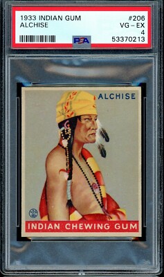 1933 Goudey Indian Gum #206 Alchise PSA 4 | eBay