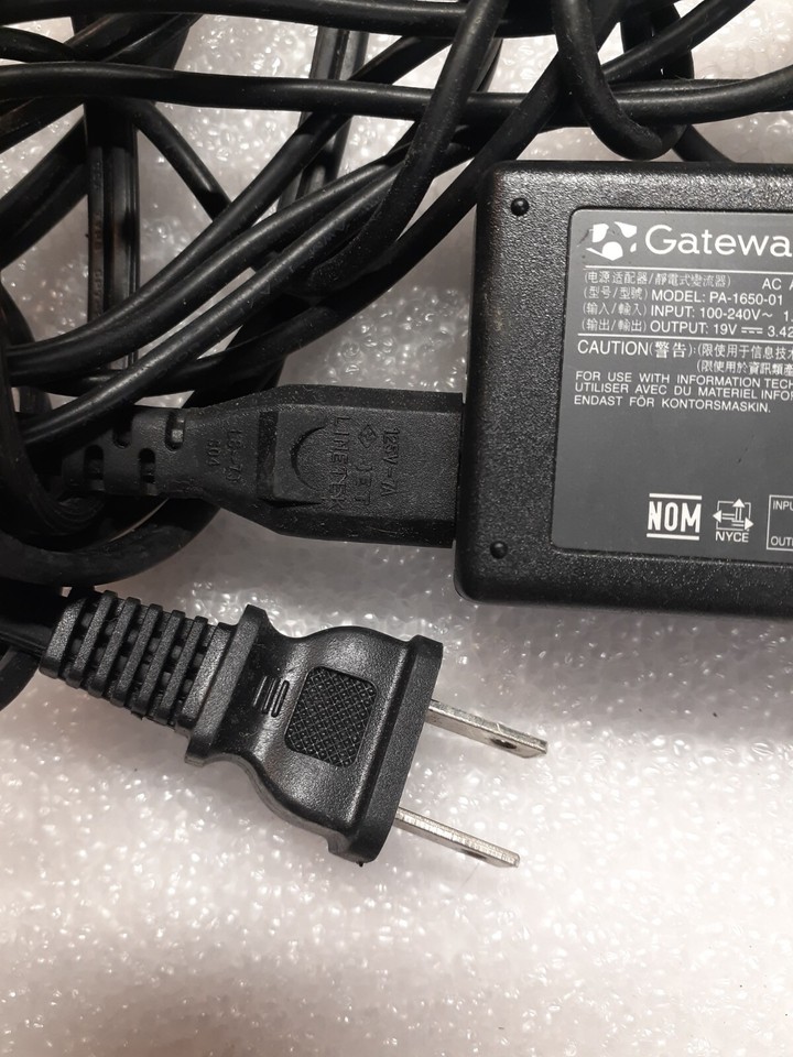 Gateway Liteon Laptop Charger AC Adapter Power Supply PA-1650-01 19V 3 ...
